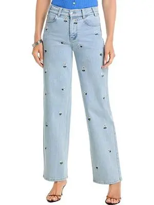 Generation Love Staria Daisy High Rise Wide Leg Jeans - Daisy Light Blue