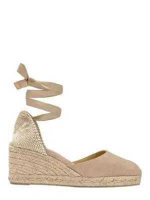 CastaÑer Carina Ankle Tie Espadrille Pumps - Sand
