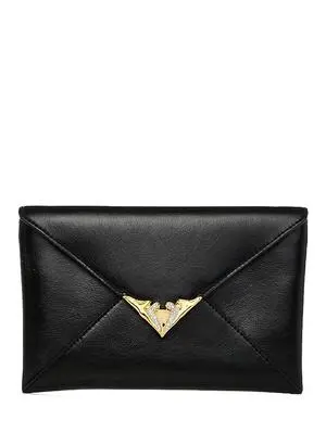 Alexis Bittar Leather Envelope Clutch - Black