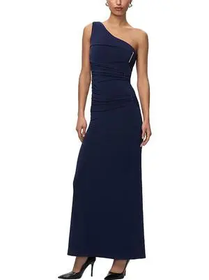 Herve Leger Irie One-shoulder Gown - Storm