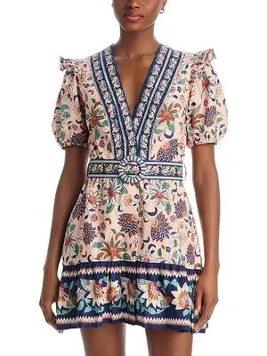 Farm Rio Dehli Mini Dress - Floral