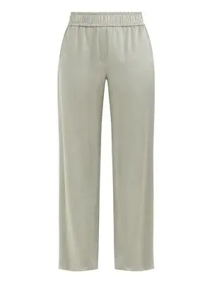 Brunello Cucinelli Silk Satin Track Pants - Green