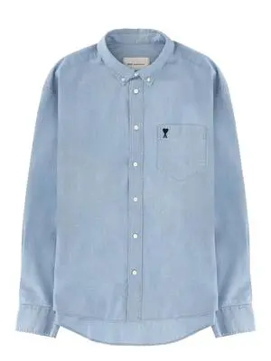 Ami Shirt With Logo - Blue