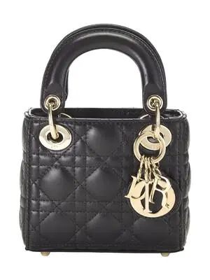 Dior Lambskin Lady Dior Micro Bag Black