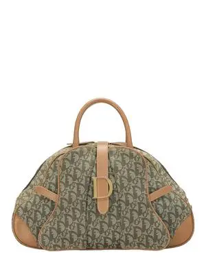 Dior Trotter Canvas Saddle Bowler Bag - Green