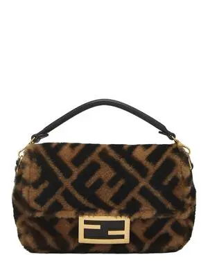 FENDI Shearling Baguette Mini