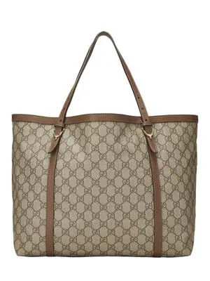 Gucci Gg Supreme Tote - Brown
