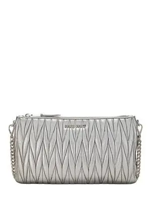 Miu Miu Nappa Crossbody - Silver