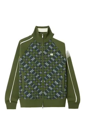 WALES BONNER Power Embroidered Jacquard Track Jacket - Green
