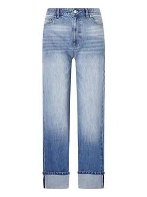 Tibi Alec Low-rise Straight-leg Selvedge Jeans - Blue
