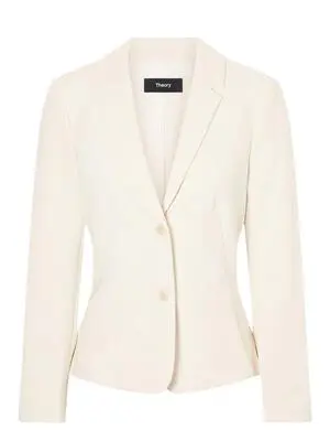 Theory Crepe Blazer - Ecru