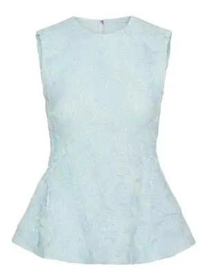 ROTATE BY BIRGER CHRISTENSEN Mesh Sleeveless Blouse - Blue