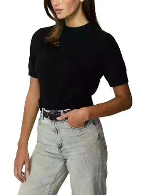 TOCCIN Elsie Short-sleeved Pullover Sweater - Black
