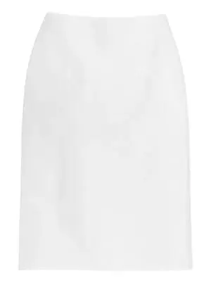 JIL SANDER Technical Faille Midi Skirt - White