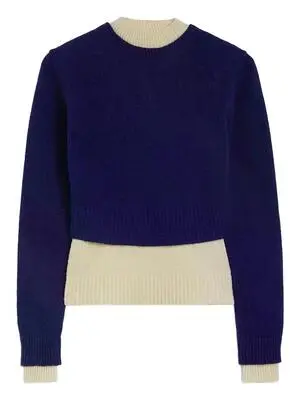 JIL SANDER Mock-neck Sweater - Blue