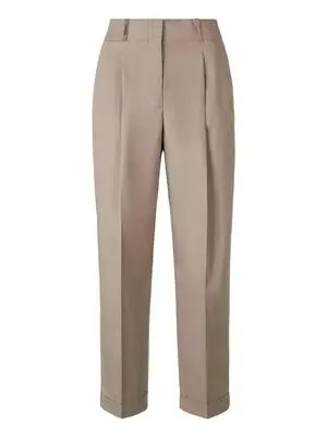Peserico Pleated Cuffed-hem Trousers - Neutrals