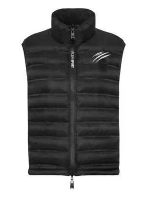 PLEIN SPORT Claw-print Quilted Vest - Black
