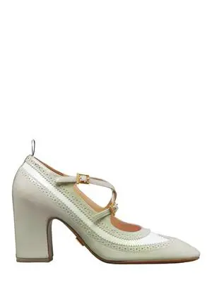 Thom Browne 75mm Criss-cross Pumps - Neutrals