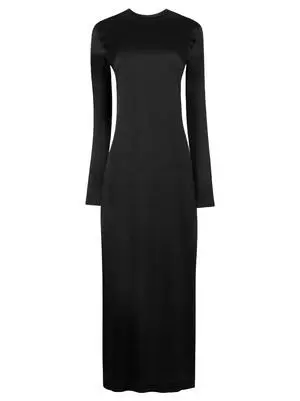 TOTEME Satin Maxi Dress - Black