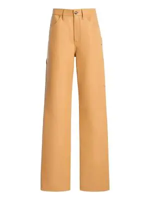 Altuzarra Mills Leather Straight-leg Pants - Yellow