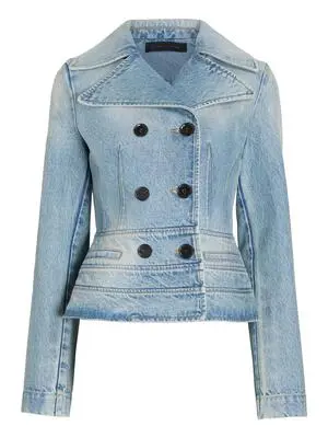Proenza Schouler Romane Double-breasted Rigid Denim Jacket - Light Wash