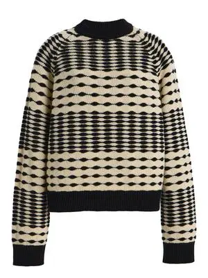 ZANKOV Bruna Merino-cashmere Graphic Knit Sweater - Multi