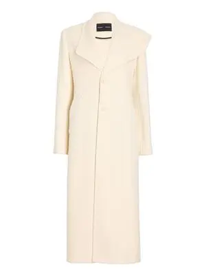 Proenza Schouler Alix Longline Wool-blend Coat - Ivory