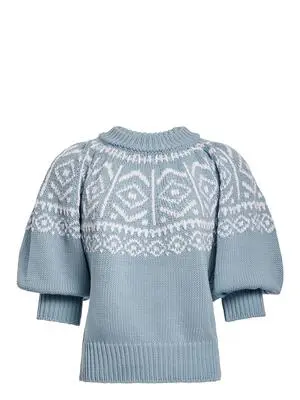 Altuzarra Howard Fair Isle Knit Sweater - Blue