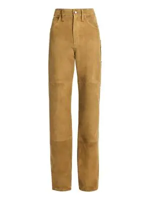 Altuzarra Mills Suede Skinny-leg Pants - Neutral