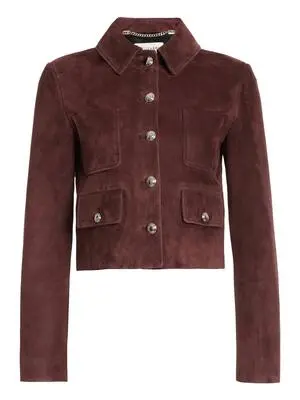 Altuzarra Astley Suede Jacket - Burgundy