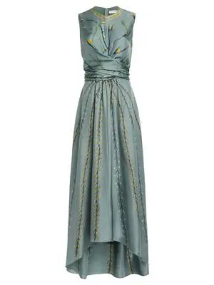 Altuzarra Penny Silk Midi Dress - Blue