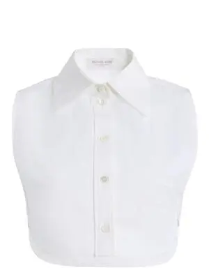 Michael Kors Collared Cotton Dickey Top - White