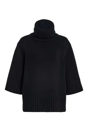 Michael Kors Funnel-Neck Cashmere Sweater Black