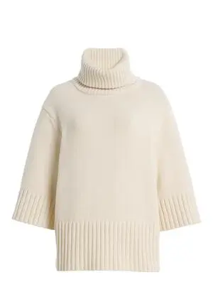Michael Kors Funnel-Neck Cashmere Sweater Ivory
