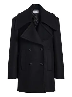 Michael Kors Double-breasted Virgin-wool Pea Coat - Black