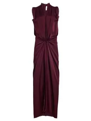 Michael Kors Draped Column Gown - Burgundy