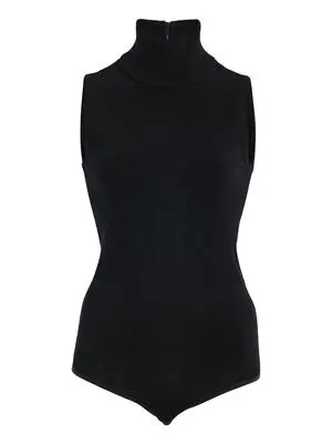Michael Kors Turtleneck Cashmere-blend Bodysuit - Black
