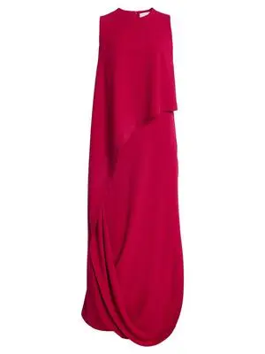 Michael Kors Draped Midi Dress - Berry
