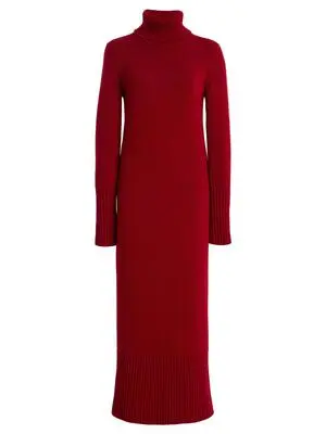 Michael Kors Long-sleeve Cashmere Midi Dress - Red