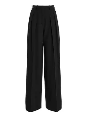 Michael Kors High-rise Straight-leg Trousers - Black