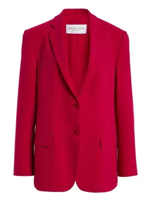 Michael Kors Single-breasted Wool-blend Blazer - Berry
