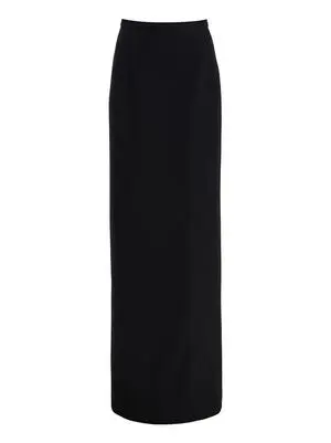 Michael Kors Tuxedo Maxi Skirt With Train - Black