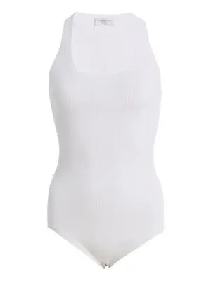 Michael Kors Ribbed Bodysuit - White