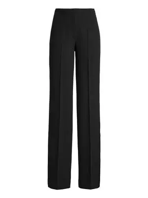 Michael Kors High-rise Straight-leg Tuxedo Pants - Black