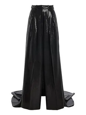 Michael Kors Sequined Wide-leg Pants - Black