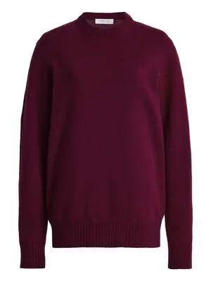 Michael Kors Crew-neck Wool-blend Sweater - Burgundy