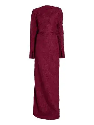 Proenza Schouler Lina Cold-shoulder Silk Maxi Dress - Red