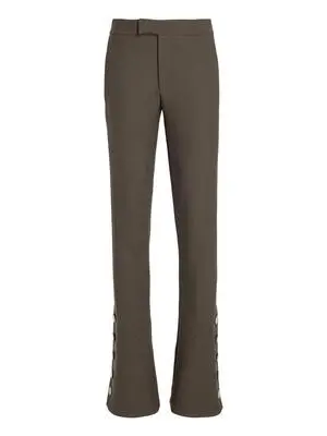 Proenza Schouler Althea Wool-Blend Pants Khaki