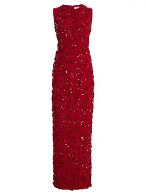 Michael Kors Sequined Gown - Red