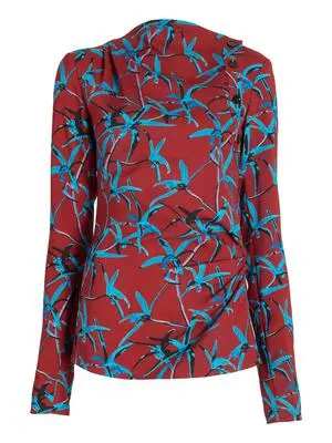 Proenza Schouler Anais Printed Boat Neck Top - Multi